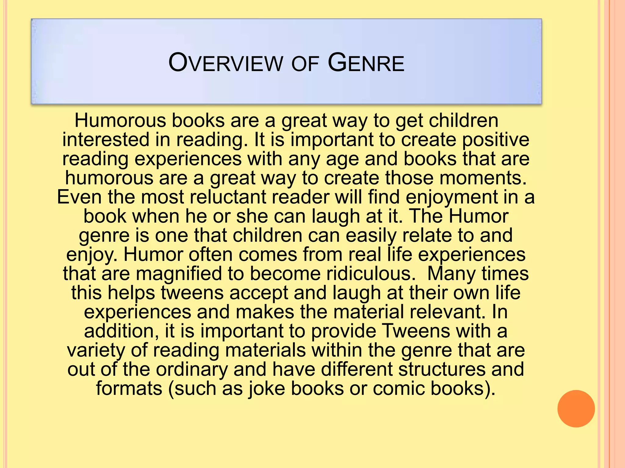 Genre project humor_group_ppt | PPT