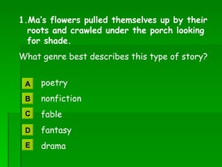 Literary Genre quiz | PPT