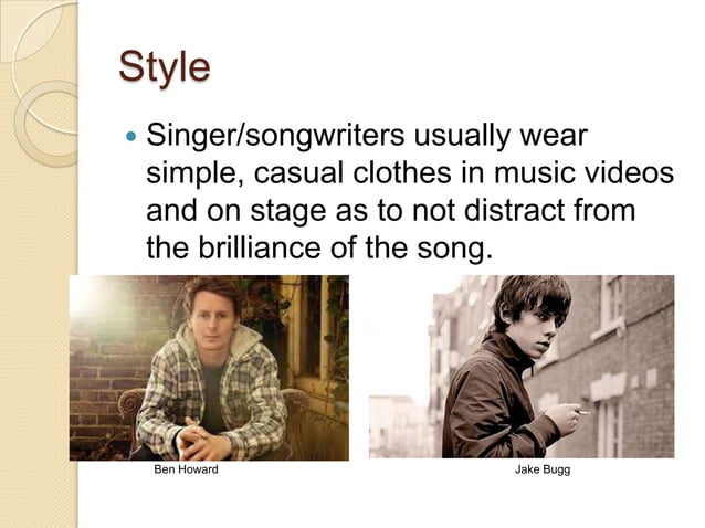Singer/songwriter Genre Research | PPT