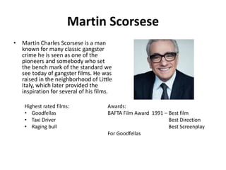 Gangster Crime Genre research | PPTX