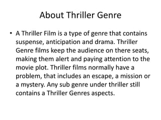 Spy Thriller Genre research | PPT