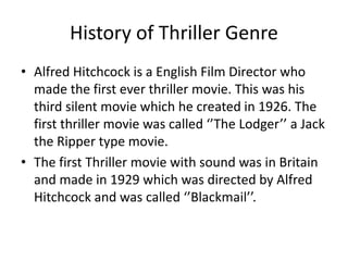 Spy Thriller Genre research | PPT