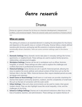 Genre research.docx | Makeup and Accessories | Beauty