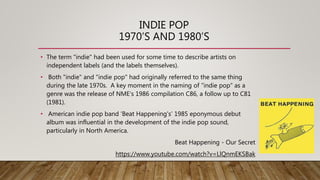 Genre research indie pop | PPT