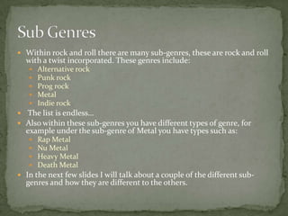 Genre research rock and roll | PPTX