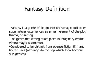 fantasy research | PPT