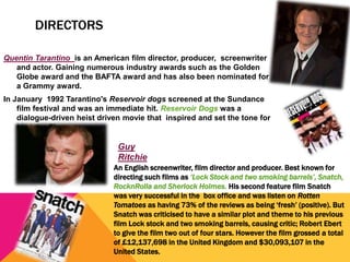 Genre research – heist crime | PPT