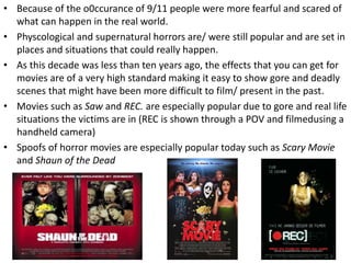 Genre research, horror over time | PPT