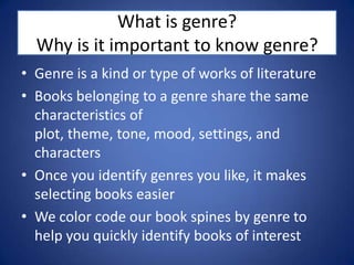 Genre review powerpoint | PPT