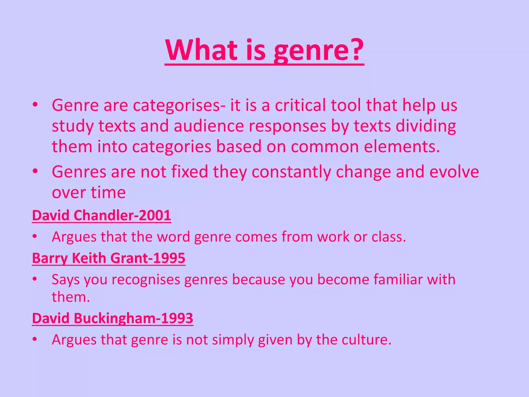 Genre theory | PPTX