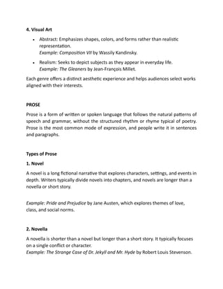 Genre,classification of art, music, literature | PDF
