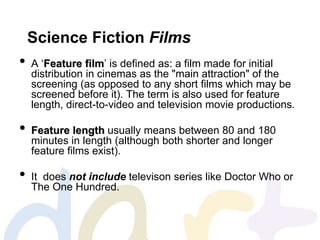 Genre sci fi powerpoint questions | PPTX | Science Fiction | Genres