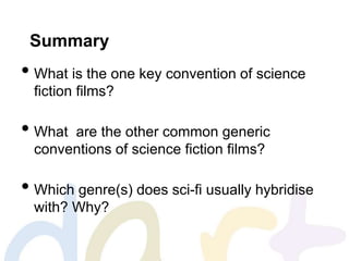 Genre sci fi powerpoint questions | PPTX | Science Fiction | Genres