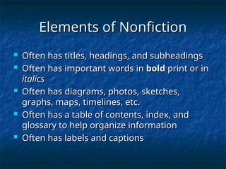 types of Nonfiction.ppt types of Nonfiction | PPT