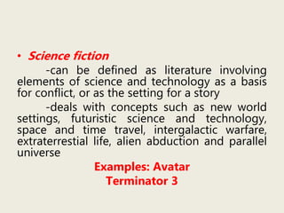 Genres of fiction | PPTX