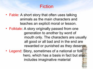 English: Genres of Literatue | PPT