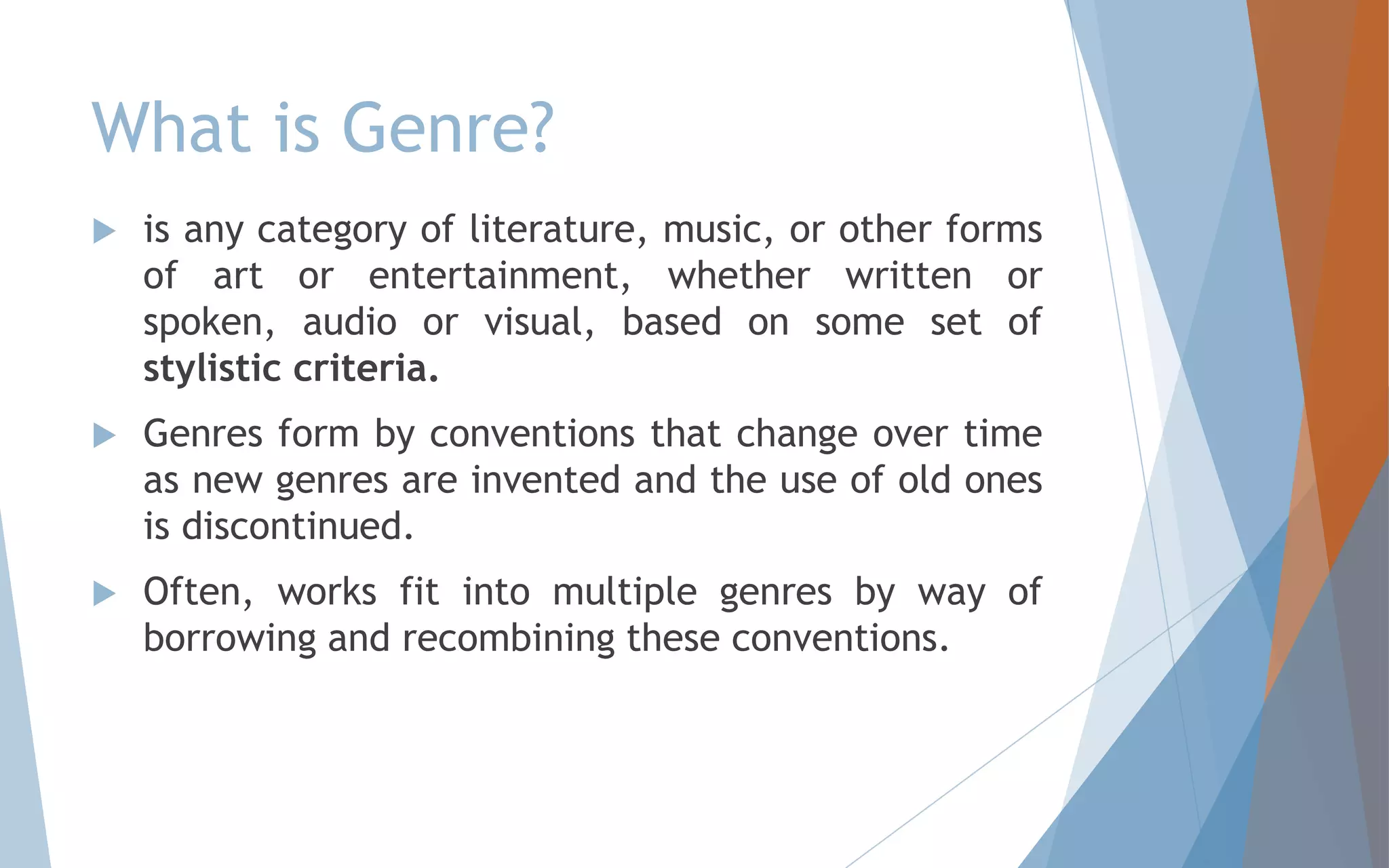 Genres of literature | PPTX