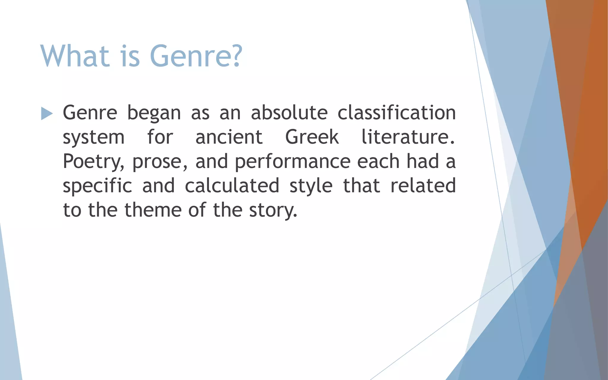 Genres of literature | PPTX