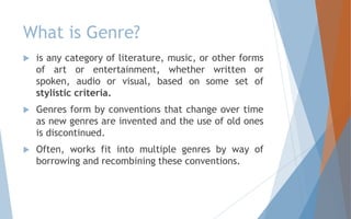 Genres of literature | PPTX