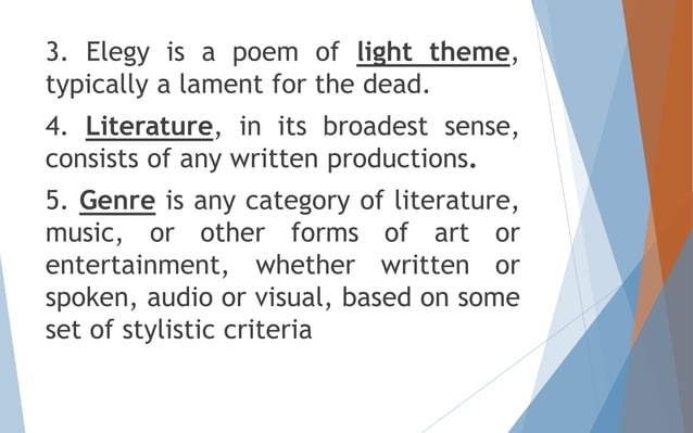 Genres of literature | PPTX