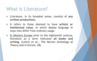 Genres of literature | PPTX