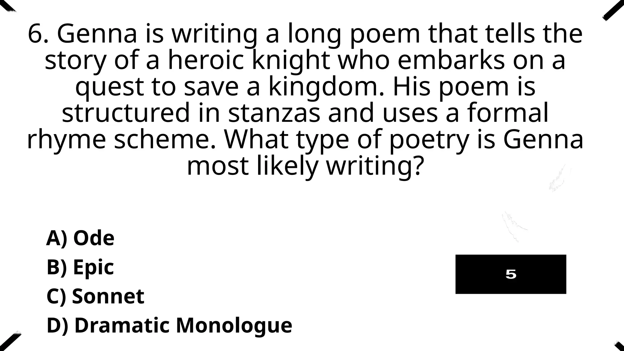 Genres of Literature Quiz (Multiple Choice).pptx