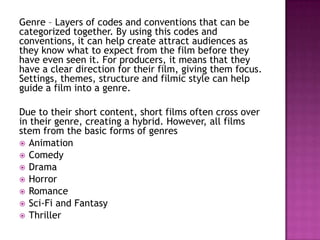 Genres of short film | PPTX