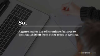 Genres of writing | PPTX | Genres