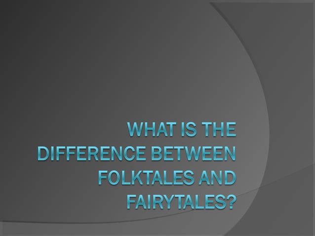 Genre study fairy tales | PPT