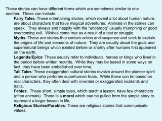 Genre study folk tales | PPT