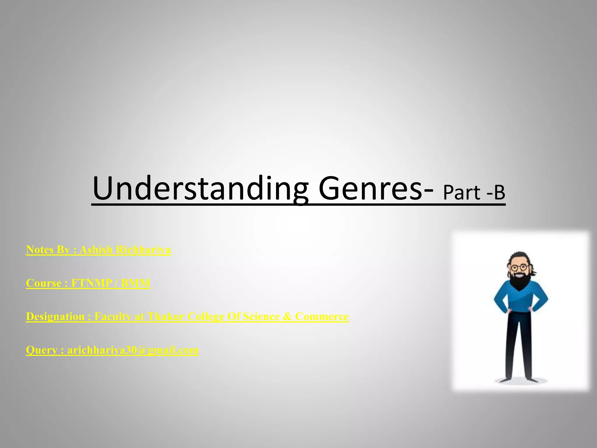Genres & Types Part B | PPT