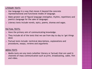 Genre, text and grammar | PPT