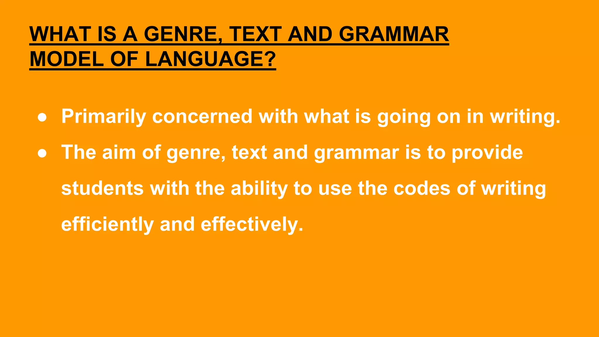 Genre, text, grammar | PPT
