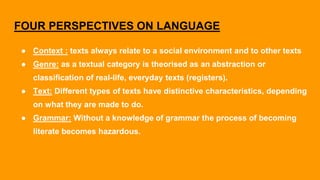 Genre, text, grammar | PPT