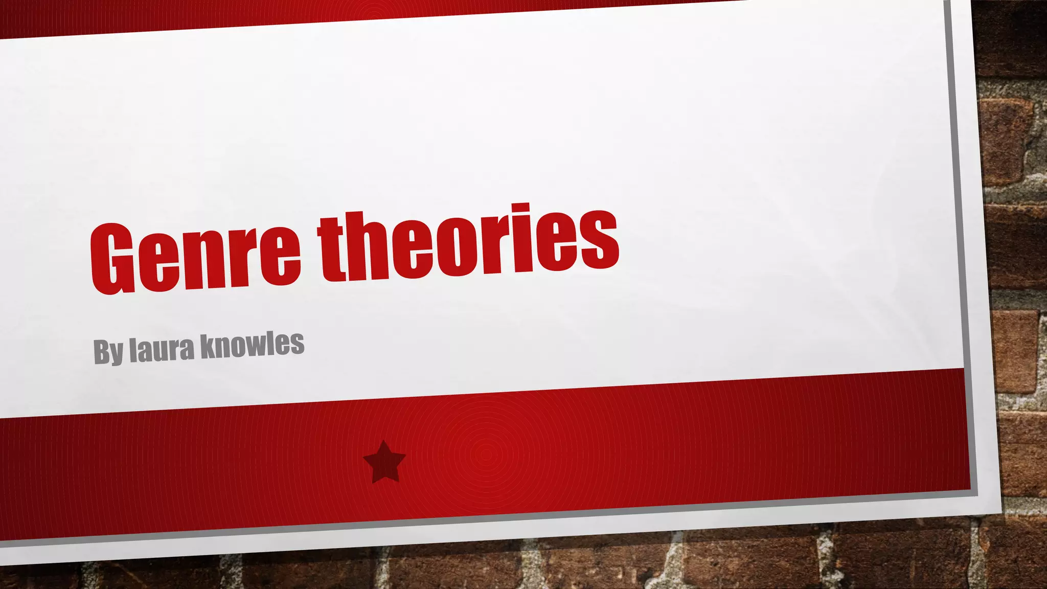 Genre theories | ODP