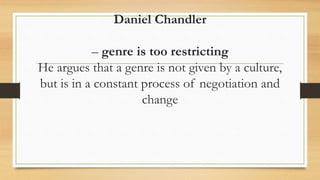 Genre theorists media studies | PPTX