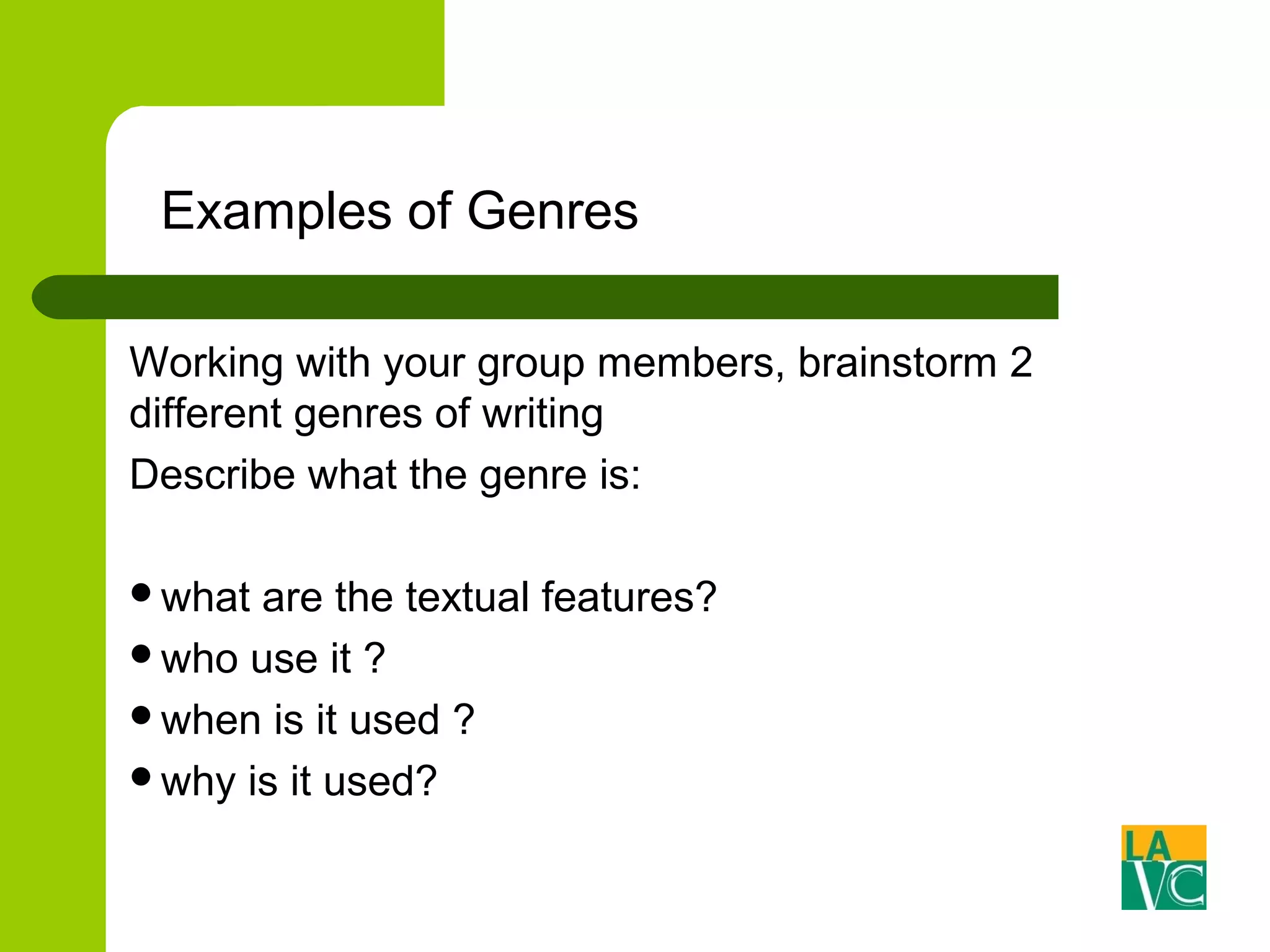Genre theory | PPT