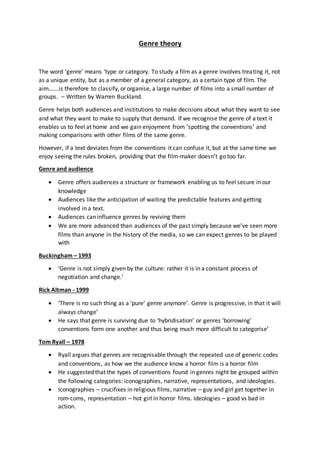Genre theory | DOCX | Genres
