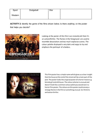 Genre theory1 2 | DOCX | Movies | Entertainment