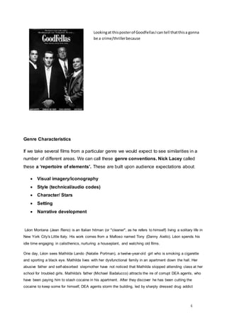 Genre theory1 2 | DOCX | Movies | Entertainment