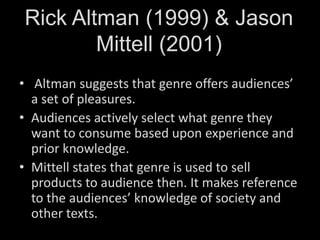 Genre theory (2012 lesson 2) | PPTX