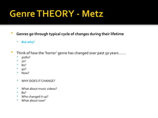 Genre theory details | PPTX | Western | Genres