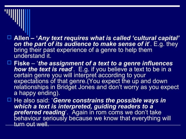 Genre theory quotes | PPT