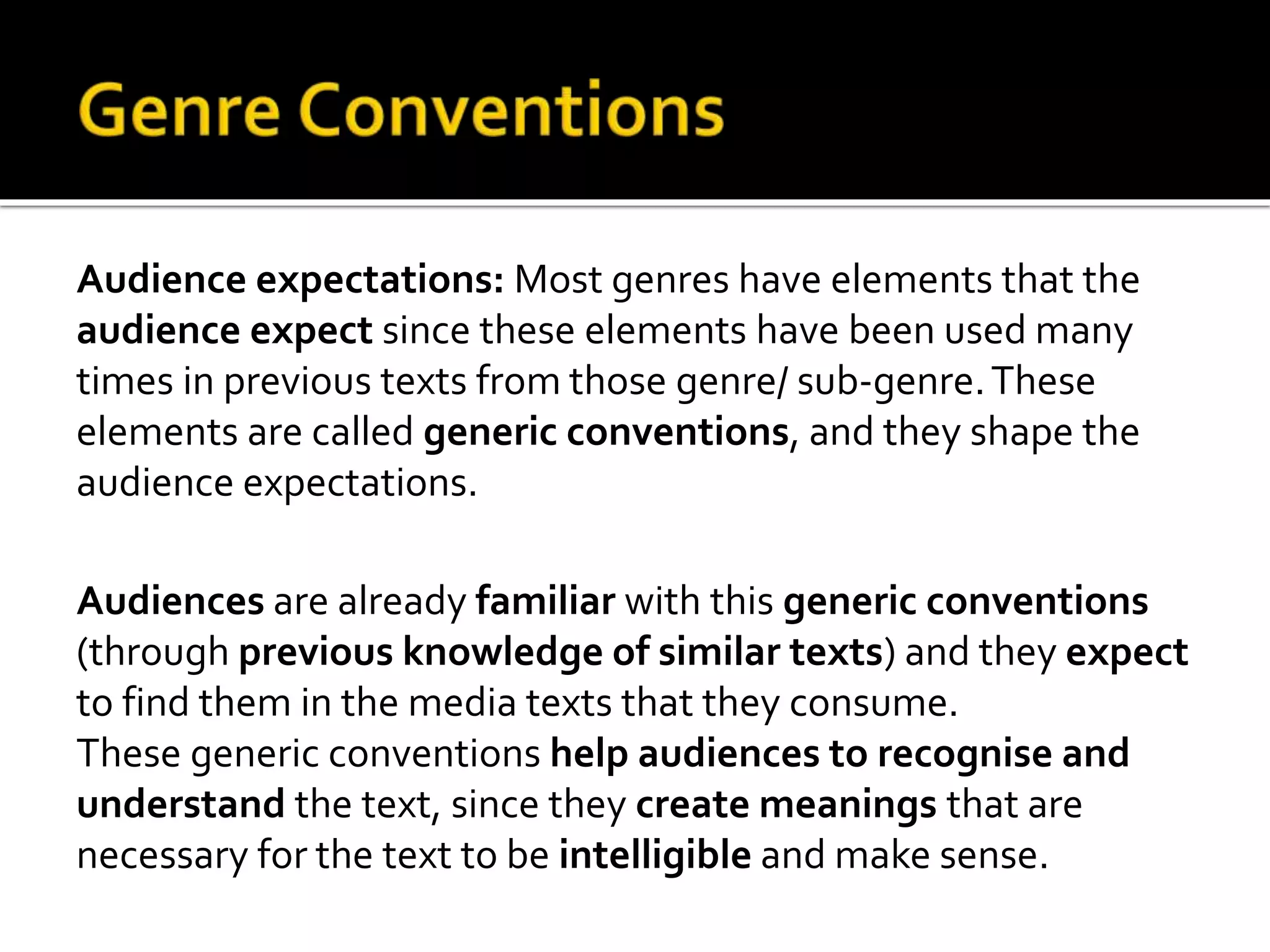 Genre theory Steve Neale | PPTX