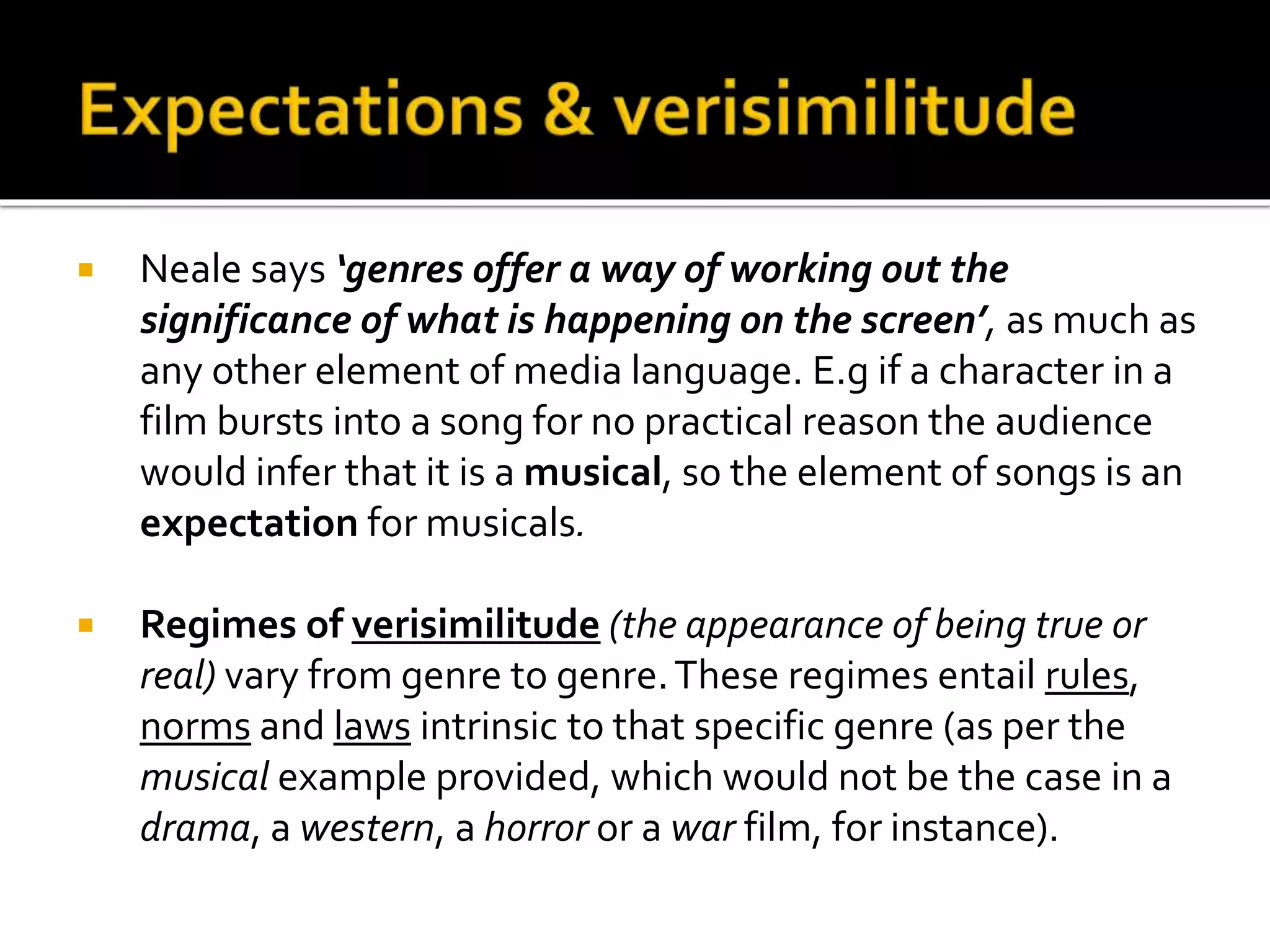 Genre theory Steve Neale | PPTX