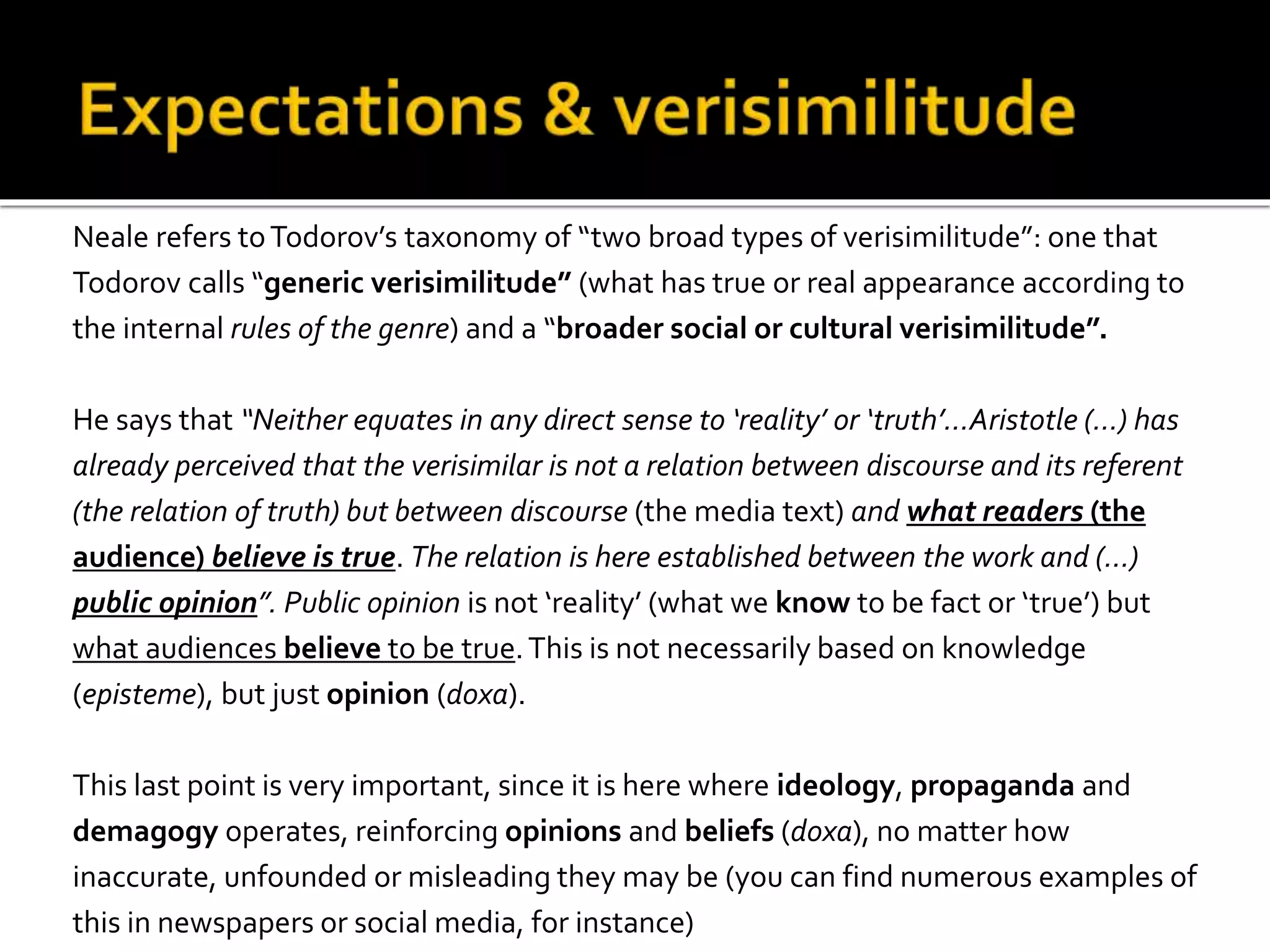 Genre theory Steve Neale | PPTX