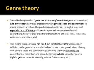 Genre theory Steve Neale | PPTX