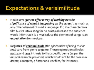 Genre theory Steve Neale | PPTX
