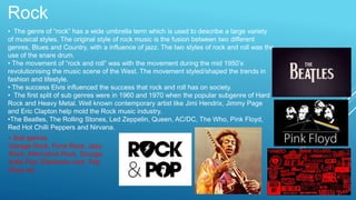 Genre types (rock and indie) | PPTX