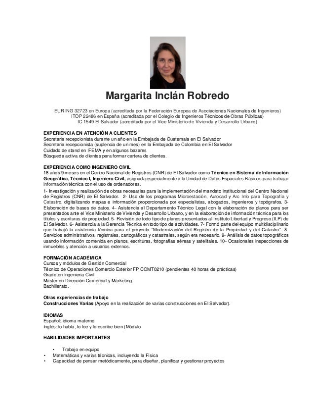 Ejemplo De Curriculum Vitae Para Secretaria AB1